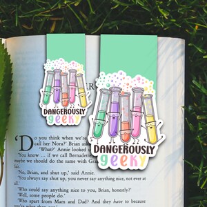 Geeky Science Magnetic Bookmark, Cute Chemistry Book Mark, Test Tubes ...