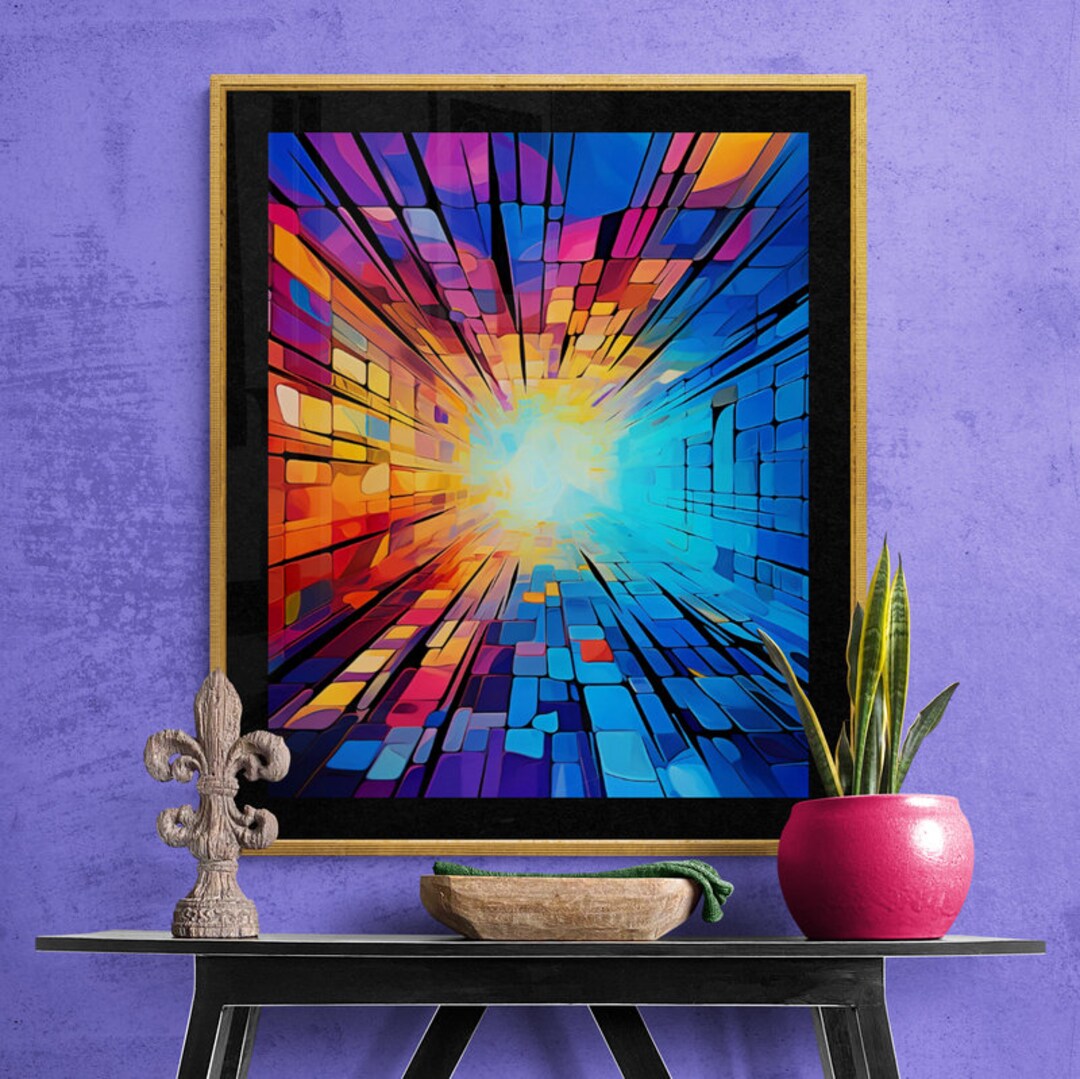 Print spectrum Vortex Painting of Dynamic Essence of Light Refracted ...