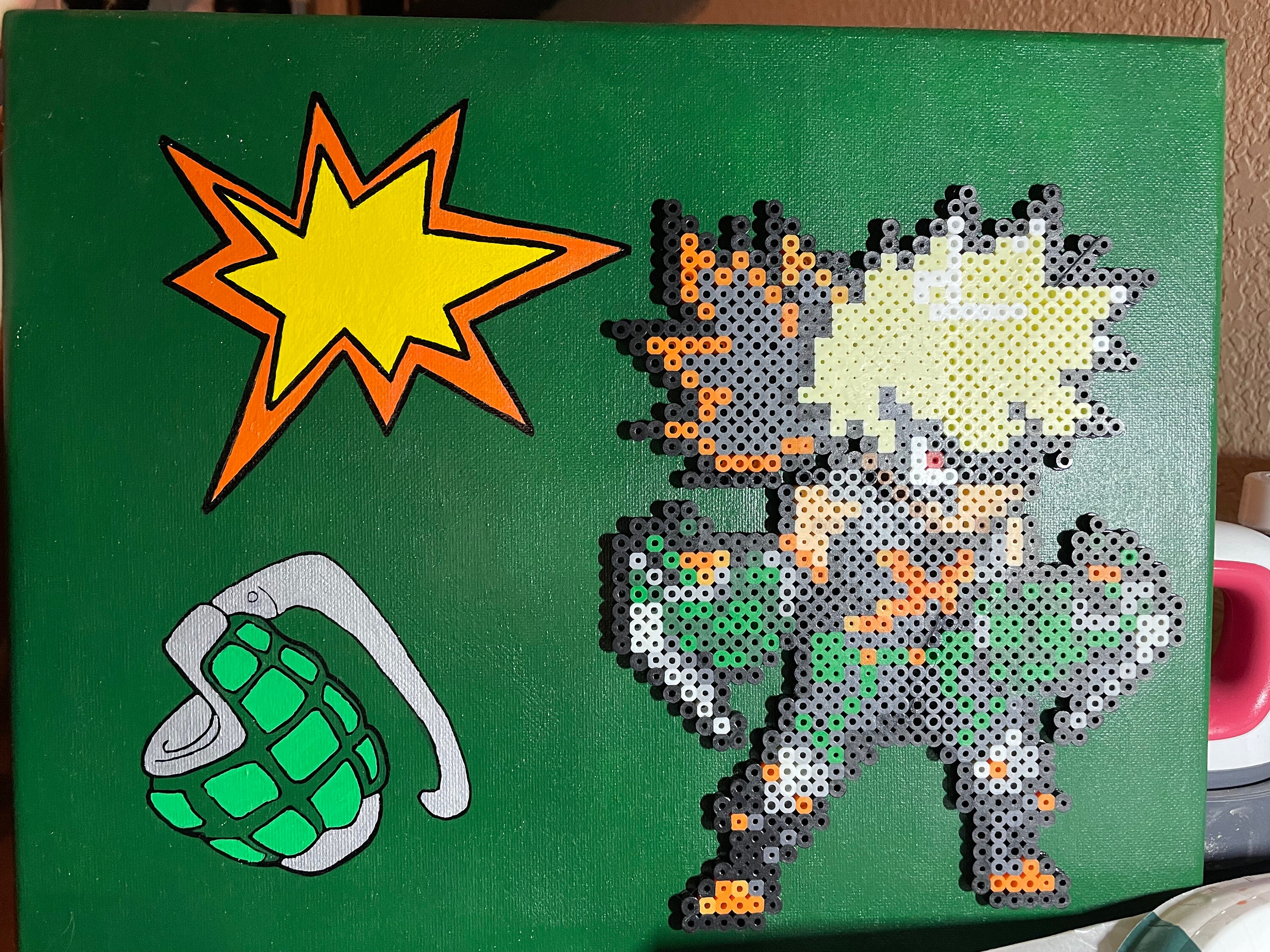 Bakugo Perler Canvas Art - Etsy