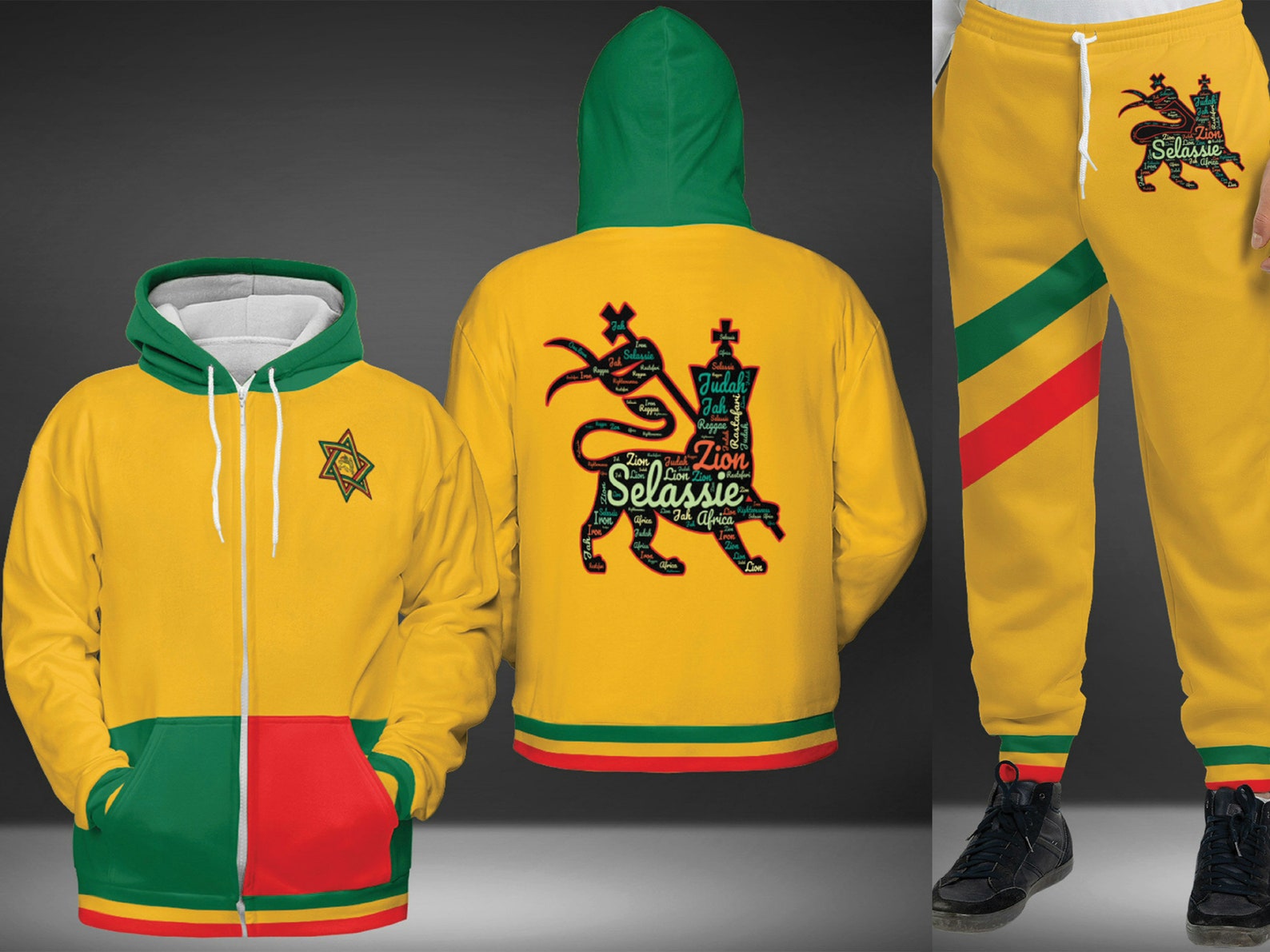 Reggae Rasta Athletic Joggers Jamaica Sweatpants Red Green Gold White ...