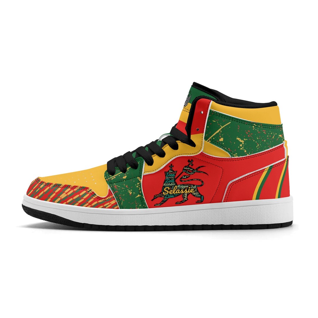 Rasta Shoes Lion of Judah Shoes for Men & Women Rasta Colors Sneakers ...