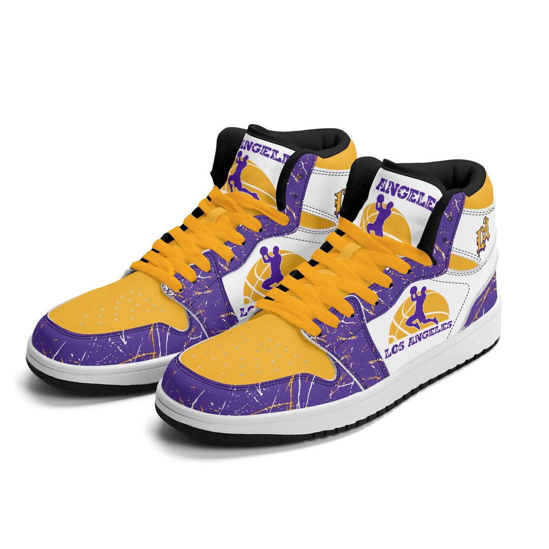 Los Angeles Basketball Team Sneakers for Men & Women Team Themed ...
