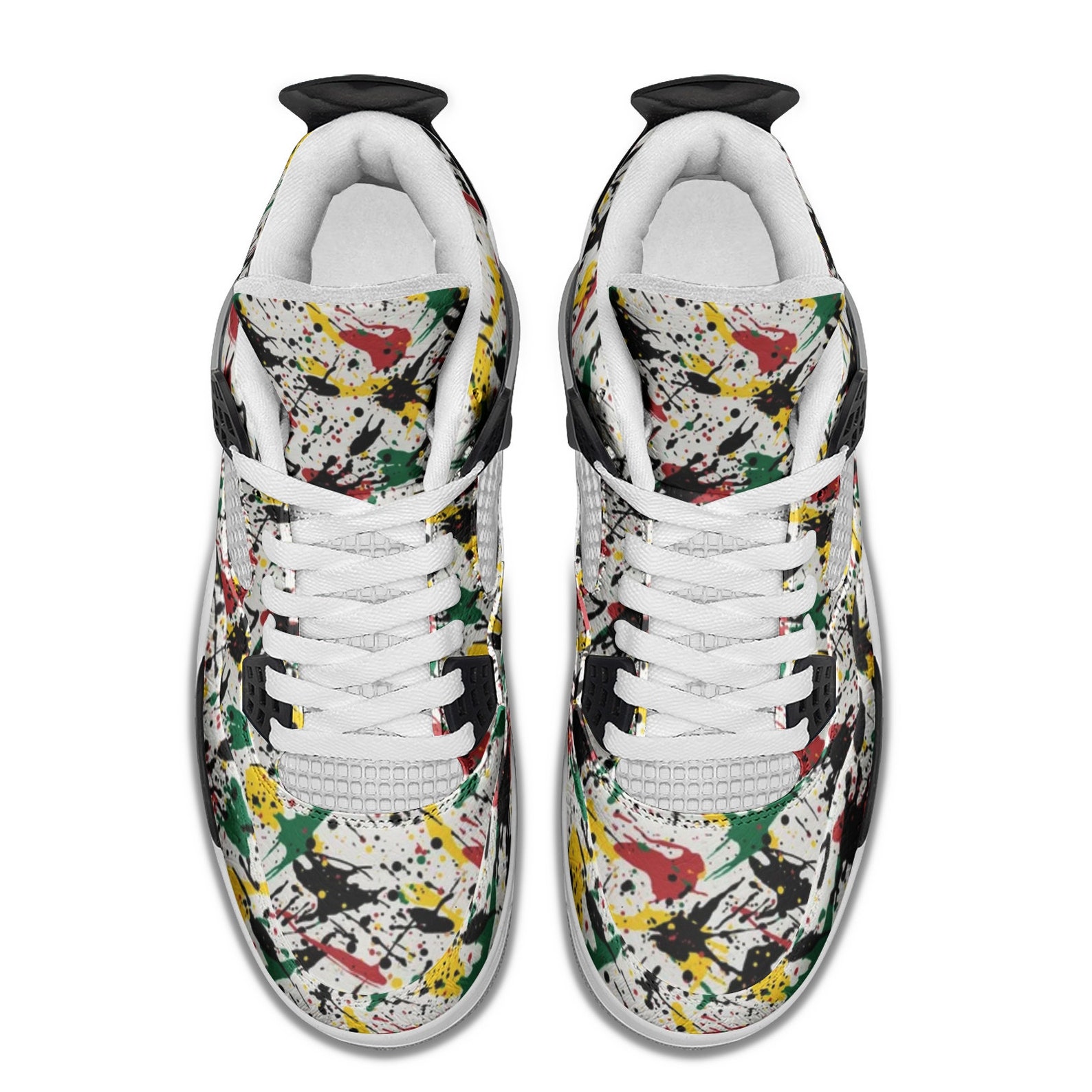 Paint Splattered Rasta Shoes for Men and Women Rasta Sneakers Jamaica ...