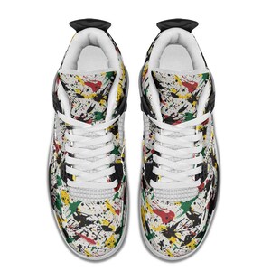 Paint Splattered Rasta Shoes for Men and Women Rasta Sneakers Jamaica ...