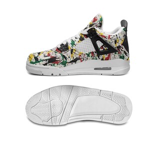 Paint Splattered Rasta Shoes for Men and Women Rasta Sneakers Jamaica ...