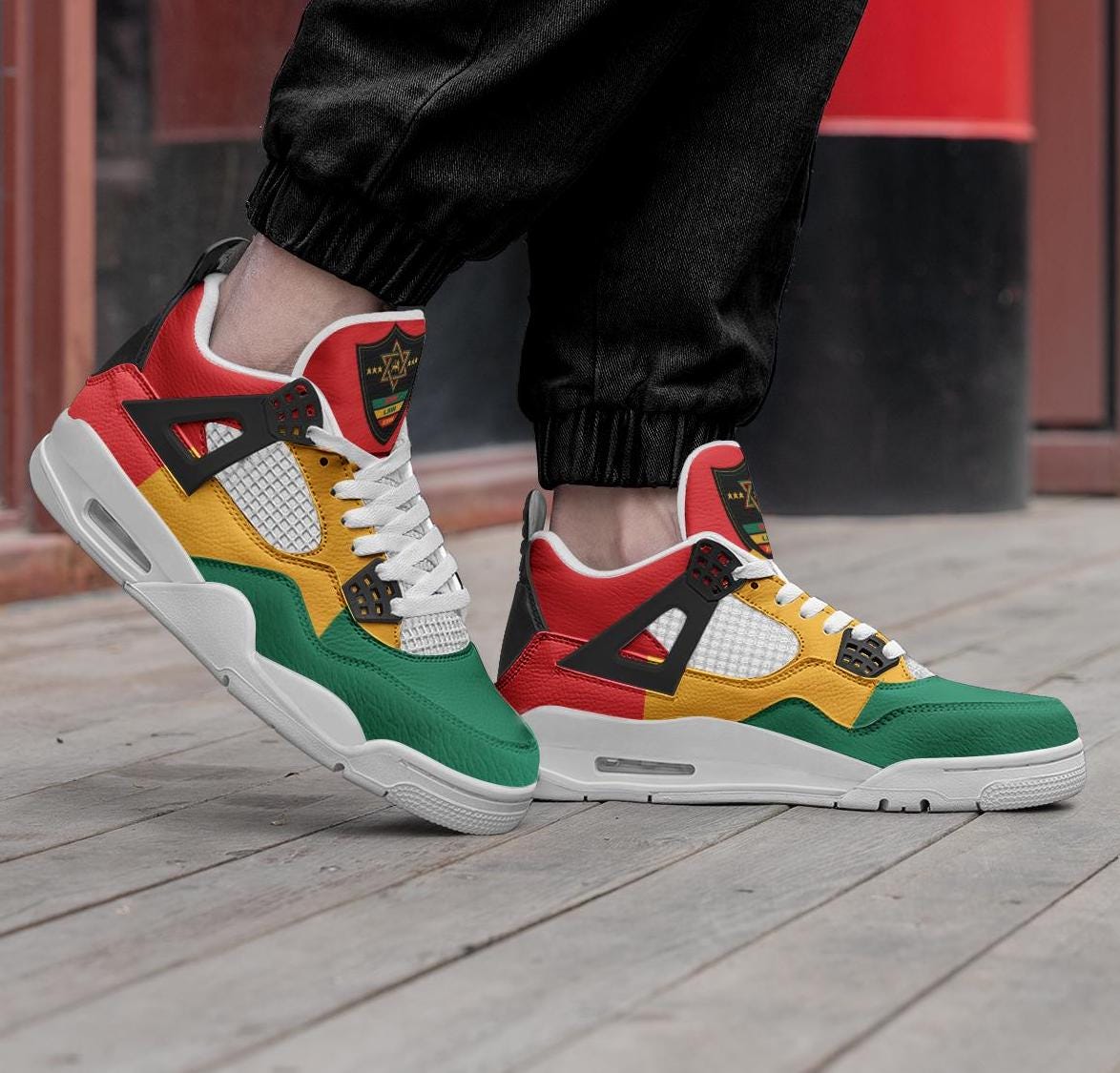 Rasta Shoes for Men & Women Custom Rastafarian Sneakers Jamaica ...