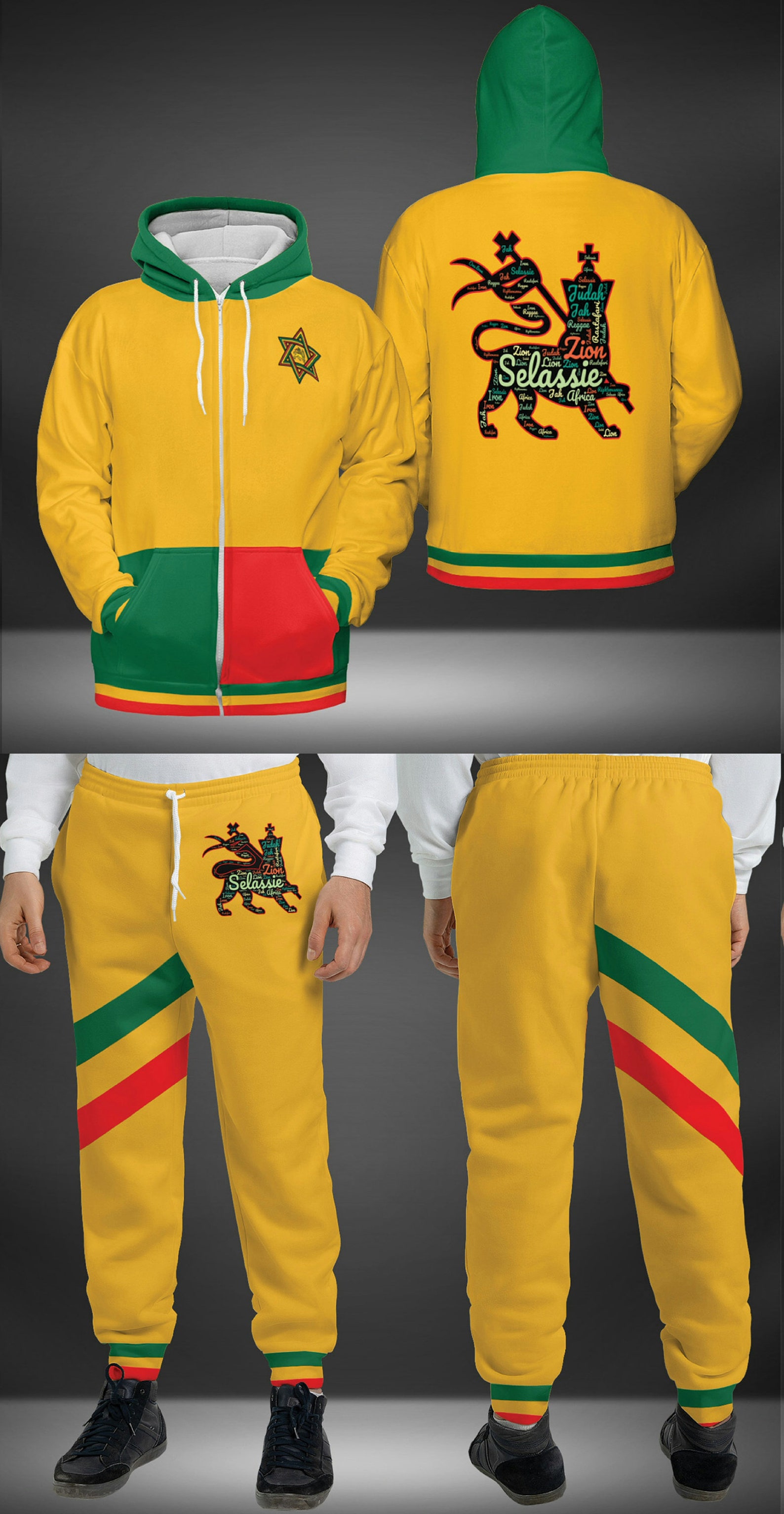 Reggae Rasta Athletic Joggers Jamaica Sweatpants Red Green Gold White ...