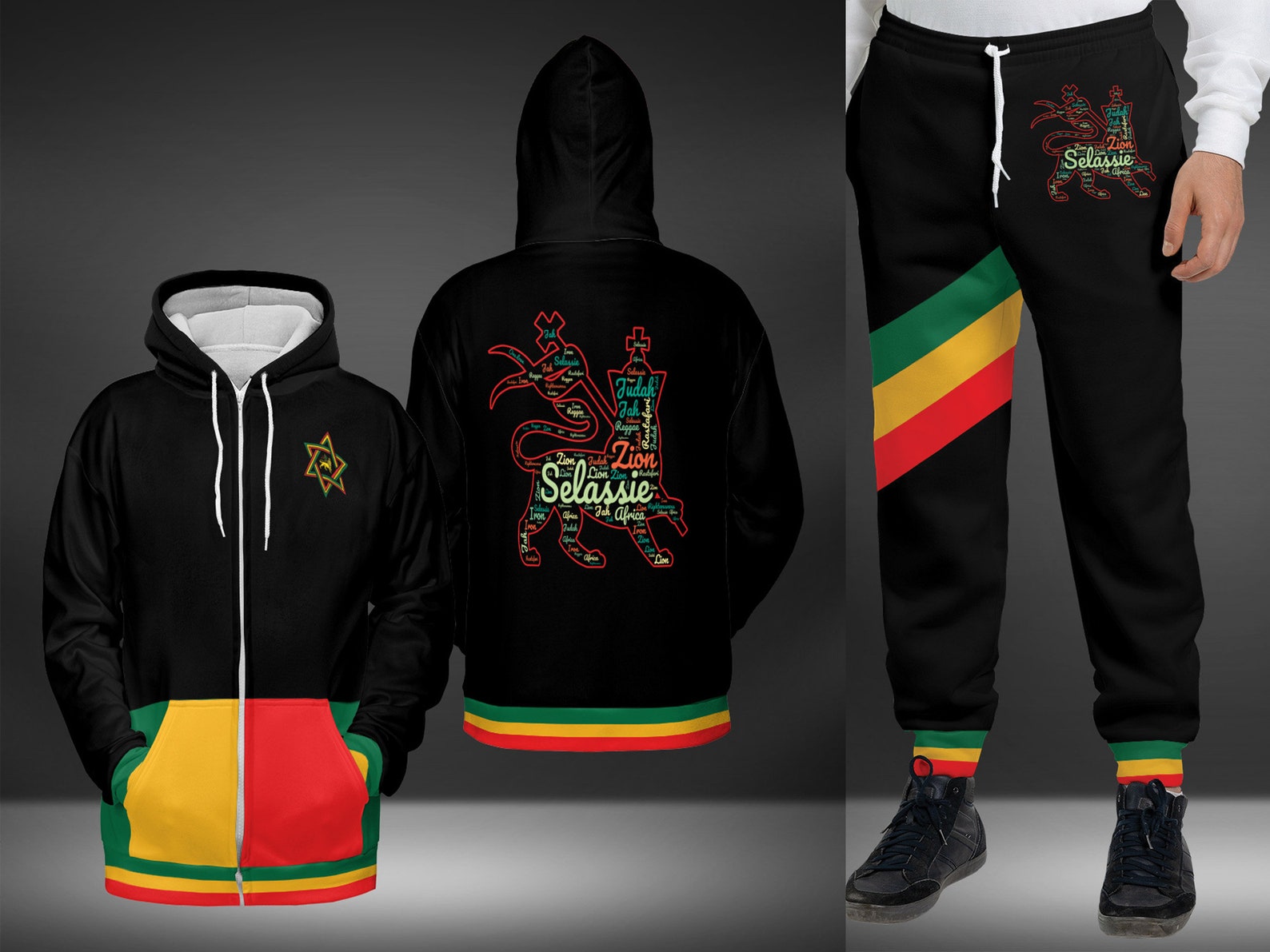 Reggae Rasta Athletic Joggers Jamaica Sweatpants Red Green Gold White ...
