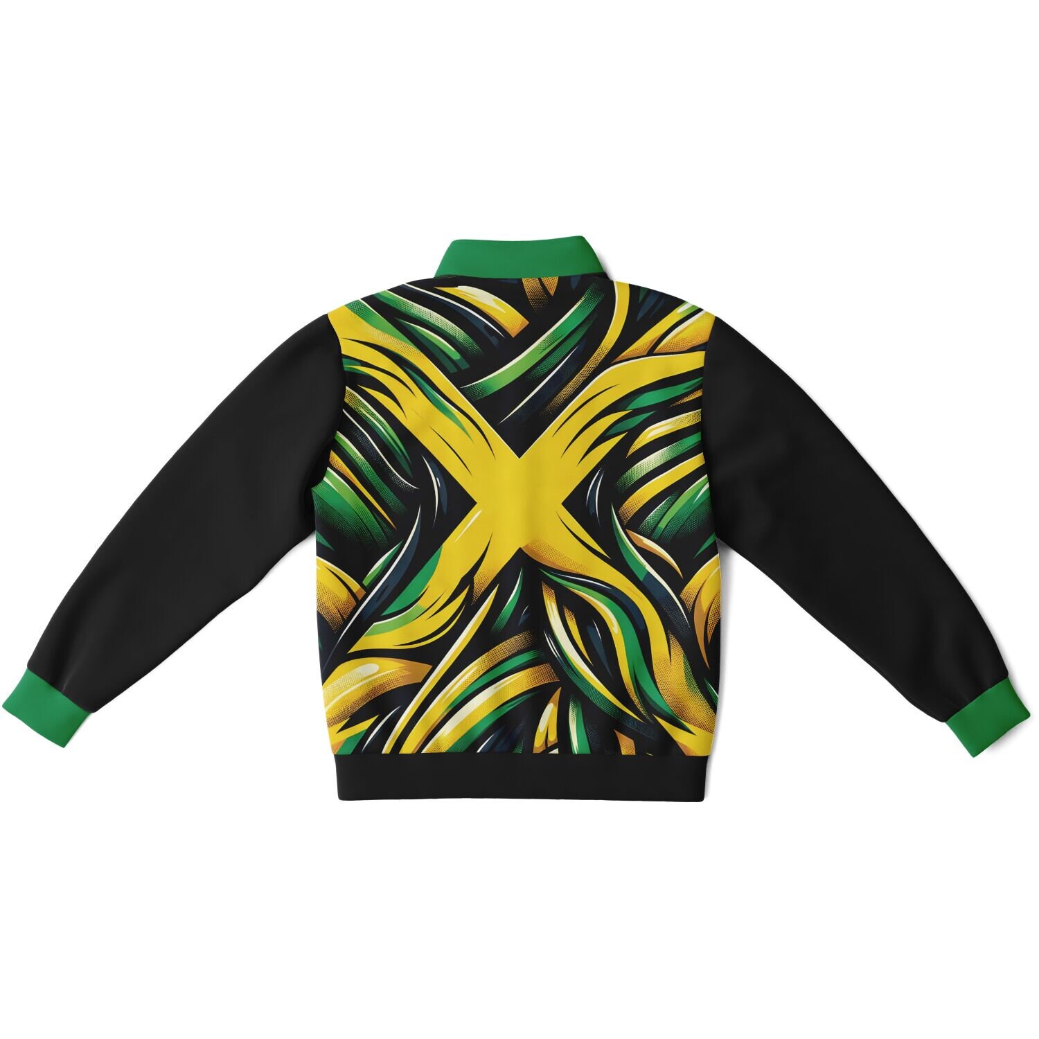 Jamaica Flag Map Tracksuit Jacket Athletic Jacket Green Gold White ...