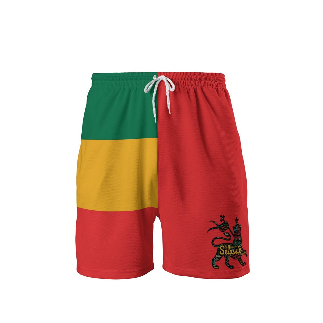 Rasta Shorts Rastafari Jogger Shorts Rasta Lion of Judah Athletic ...