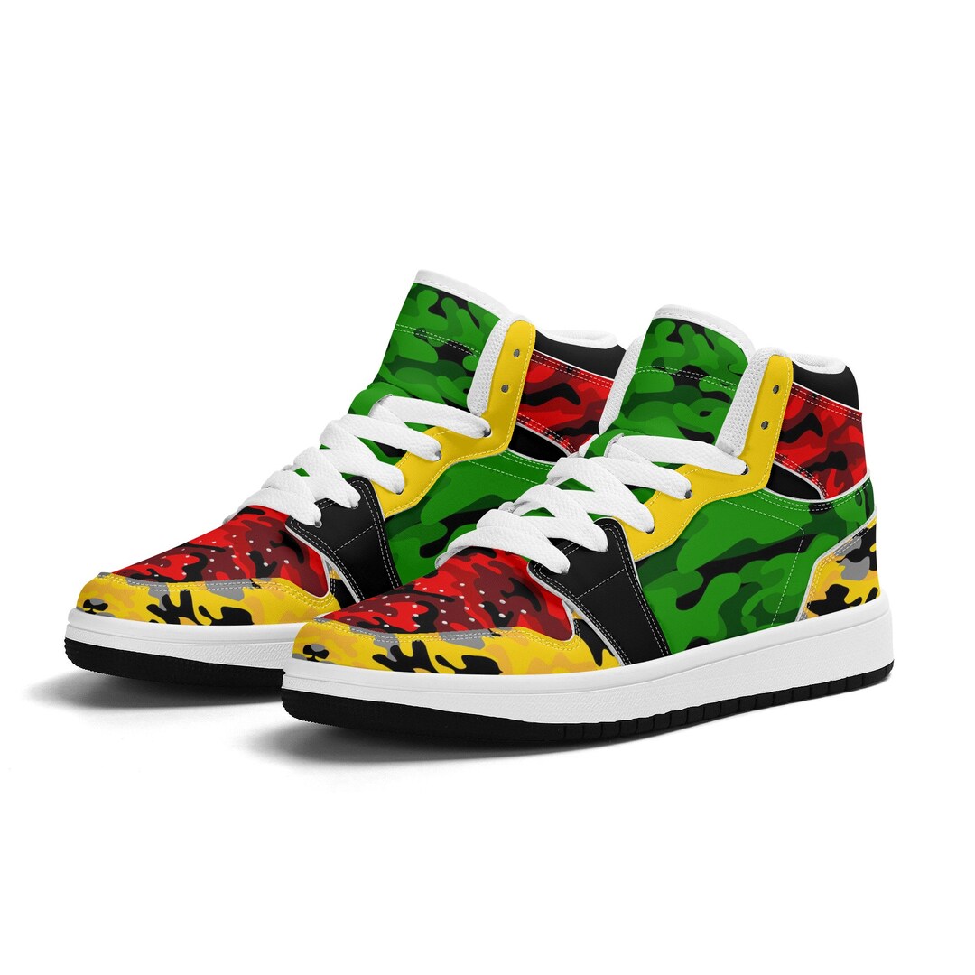 Rasta Shoes for Kids Youth Jamaica Sneakers Custom National Flag ...