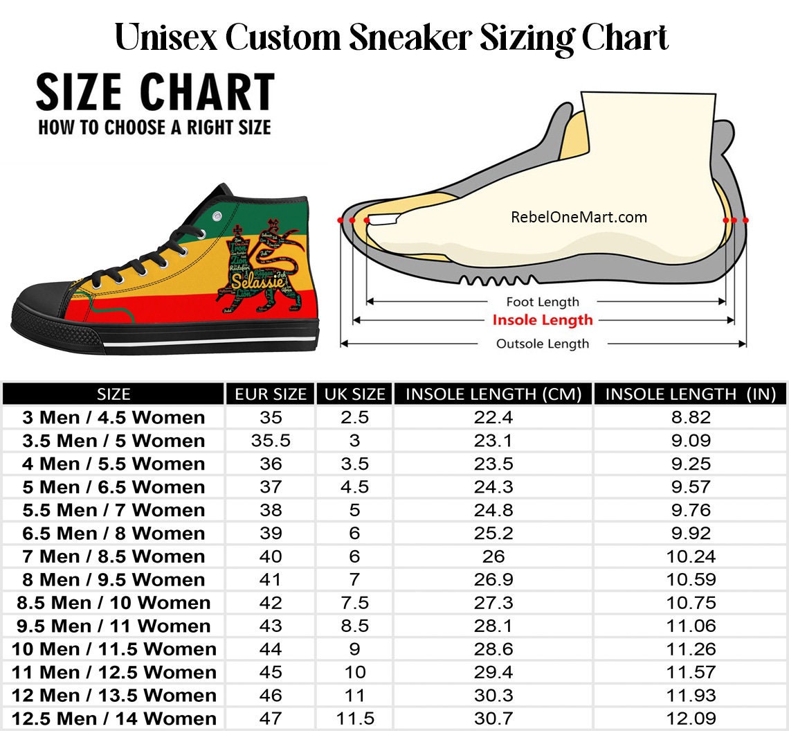 Rasta Shoes Lion of Judah High Top Canvas Reggae Sneakers Stripes Black ...