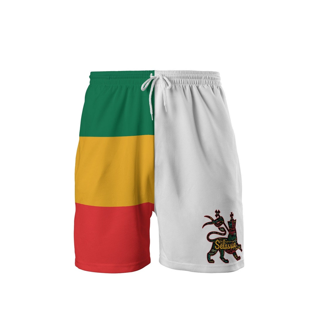 Rasta Shorts Rastafari Jogger Shorts Rasta Lion of Judah Athletic ...