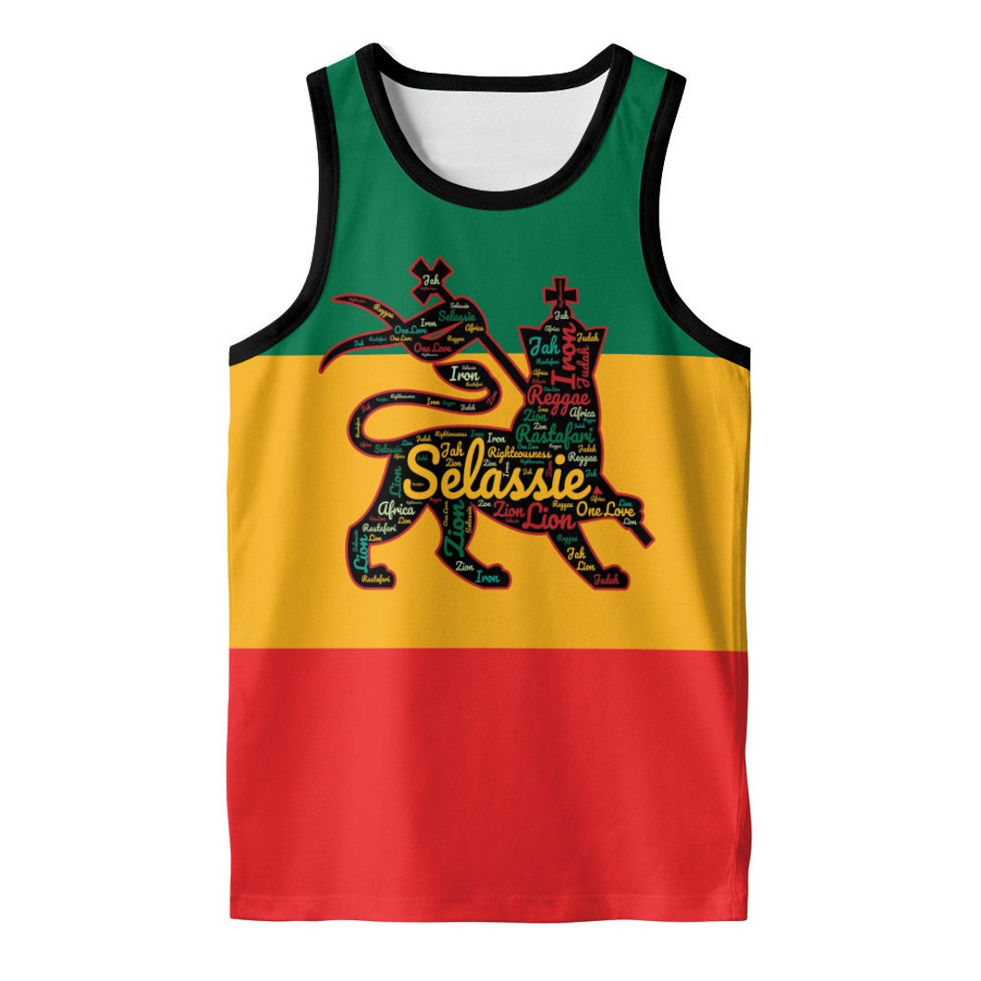 Rasta Colors Tank Tops for Men and Women Lion of Judah Tanks Rasta ...