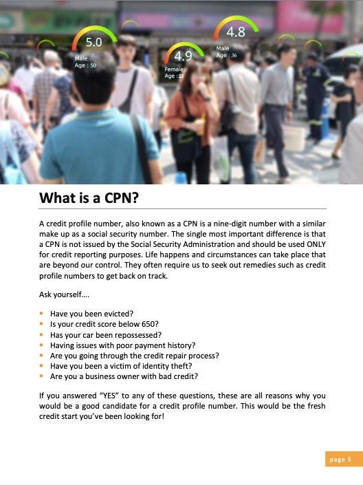 CPN Unleashed, Diy Cpn Ebook, Credit Profile Number Ebook, Secondary ...