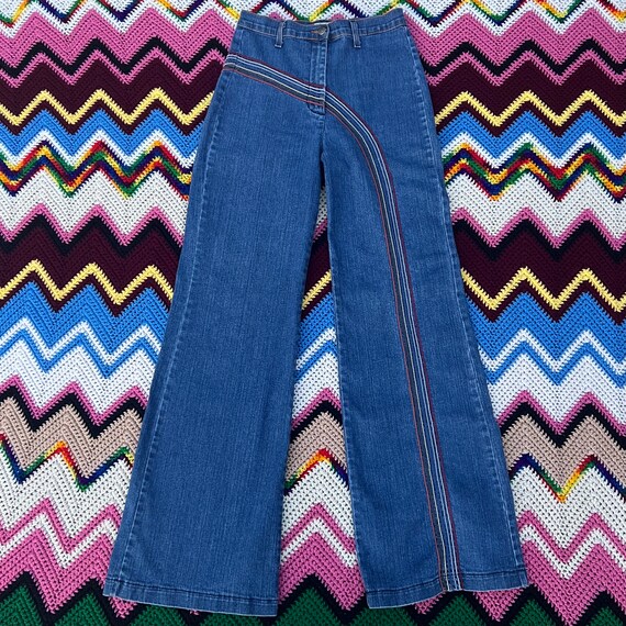 1970’s Rainbow High Waisted Flares - Gem