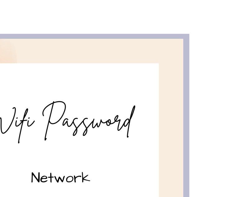 Printable Wifi Password Display - Etsy
