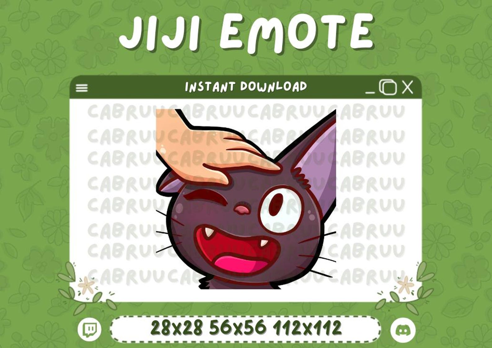 Twitch Emote / Jiji Emote / Discord Emote / Ghibli / Cat Emote - Etsy
