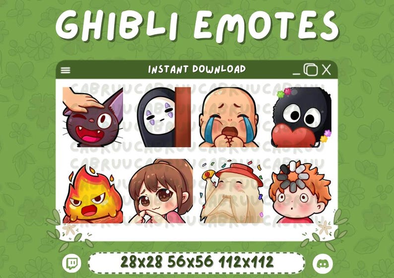 Twitch Emote / Ghibli Emotes X 8 / Discord Emotes - Etsy