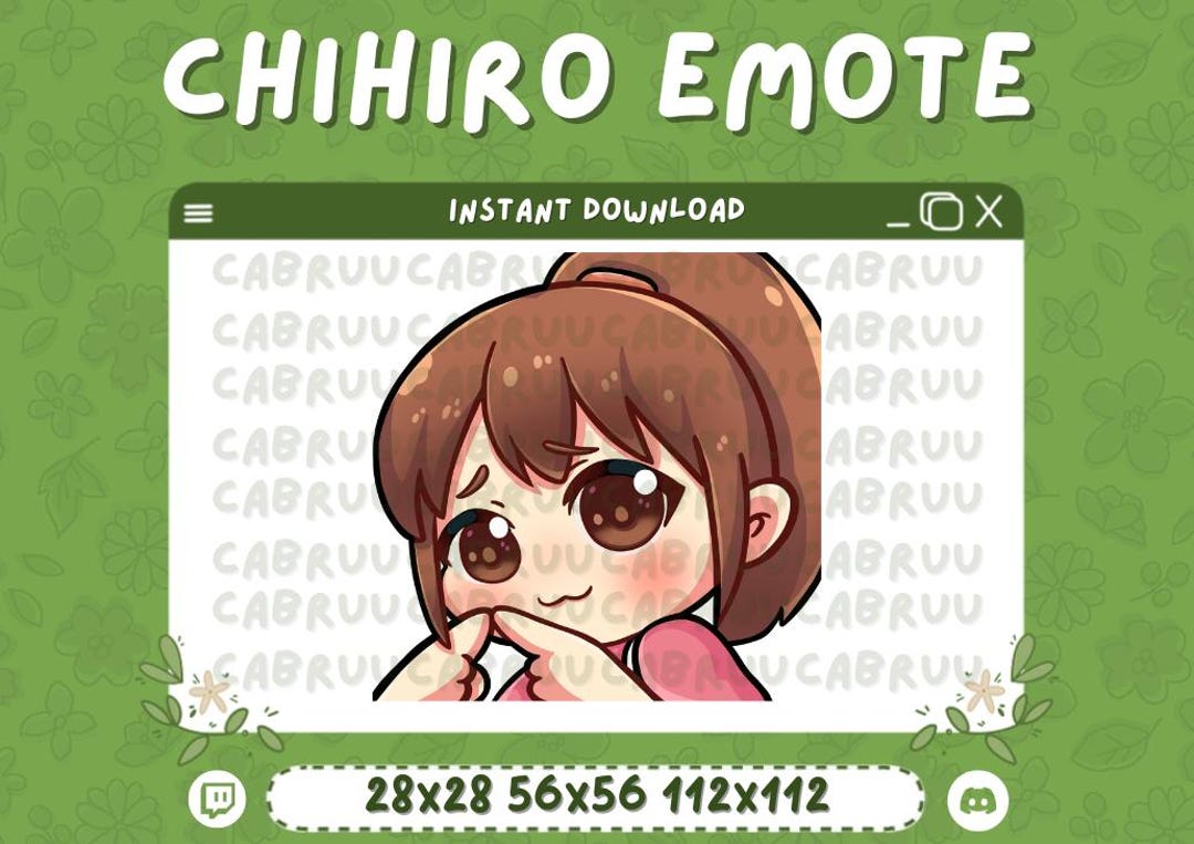Twitch Emote / Chihiro Emote / Discord Emote / Ghibli / Spirited Away ...