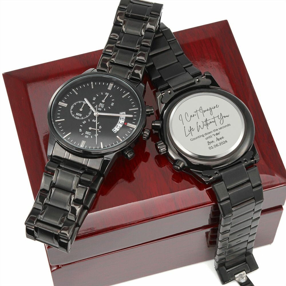 Custom Gift for Groom, Groom Watch With Personalized Wedding Date From ...