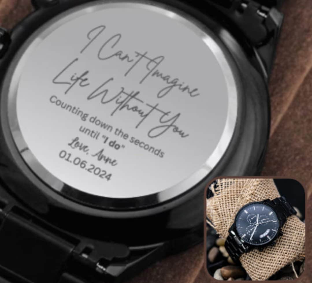 Gift for Groom on Wedding Day, From Bride, Wedding Day Gift, Engraved ...