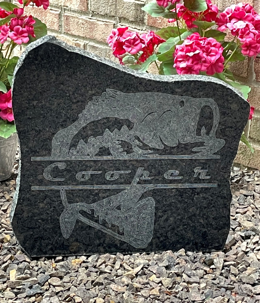Custom Name Stone-engraved Garden Rock-yard Décor-house Number Stone ...