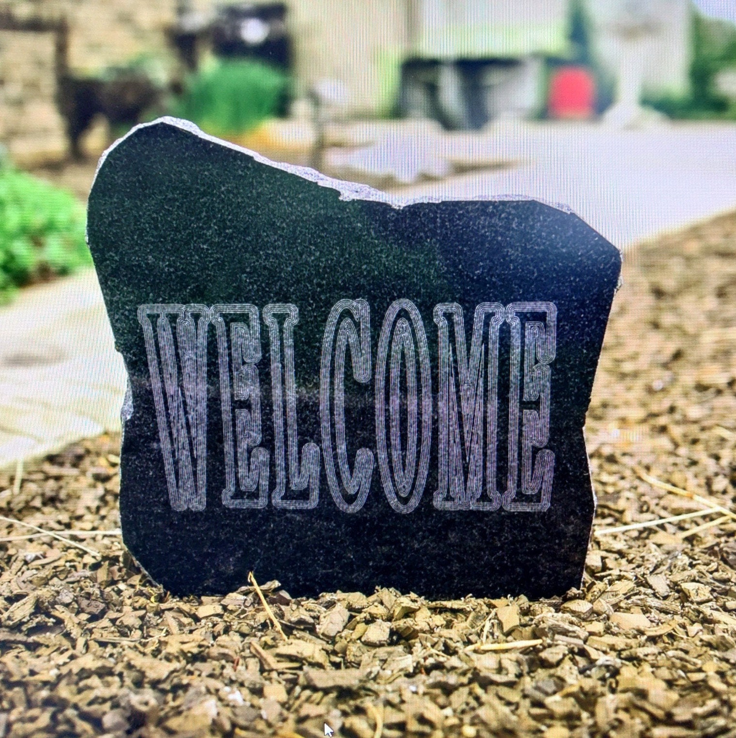 House Address Rock, Engraved Stone, Custom Stone Personalized, Garden ...