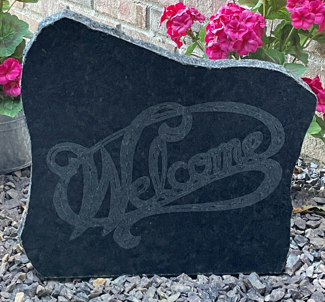 Custom Garden Stone-engraved Rock-custom Stone-house Entry Number-yard ...