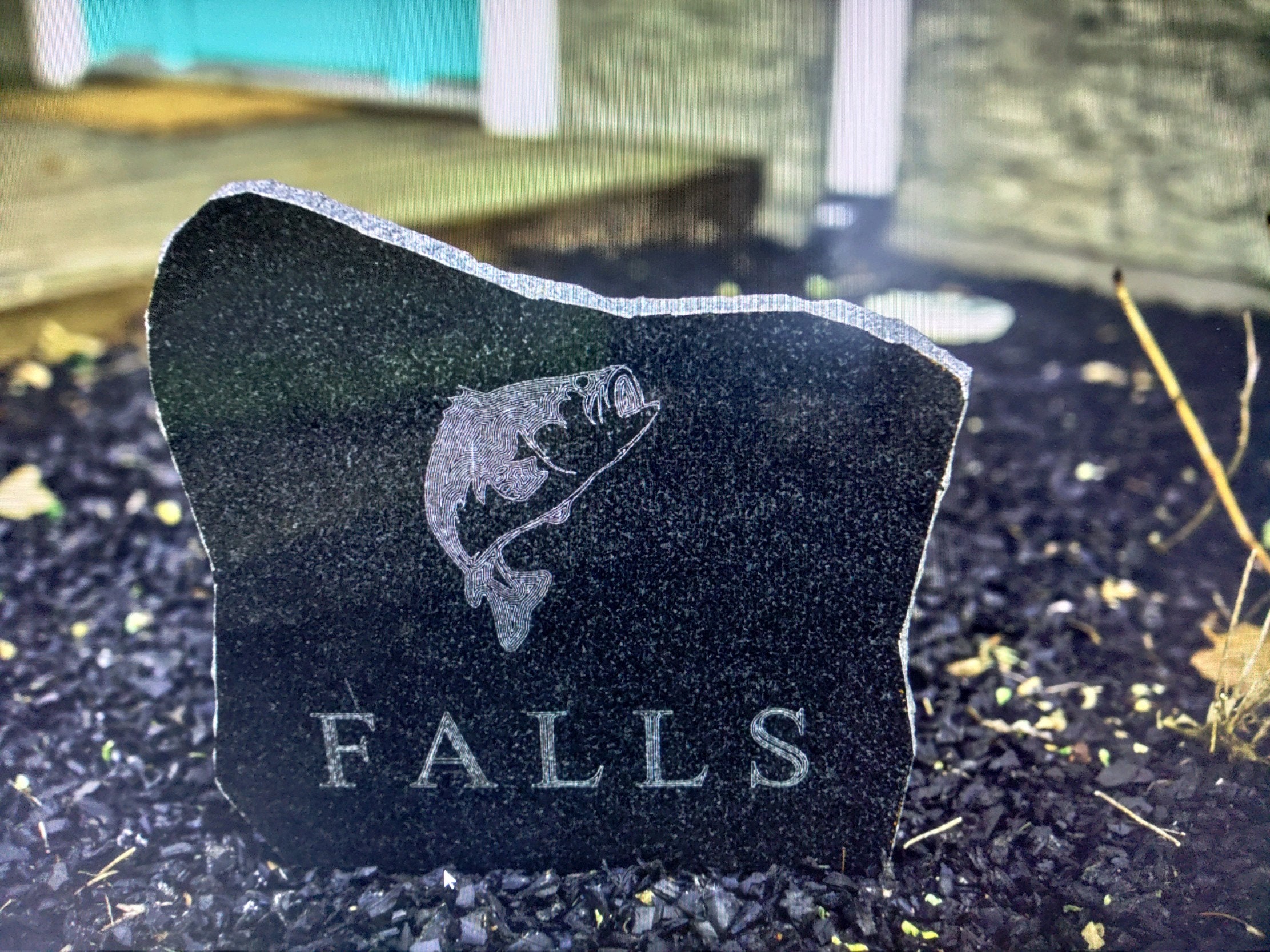 Custom Engraved Address Sign, Personalized Welcome Natural Granite Sign ...