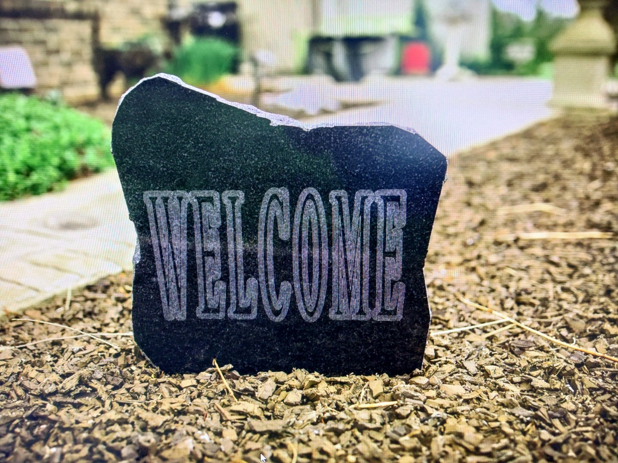 Address Stone for Yard-custom Garden Stone-custom Address/name Stone ...