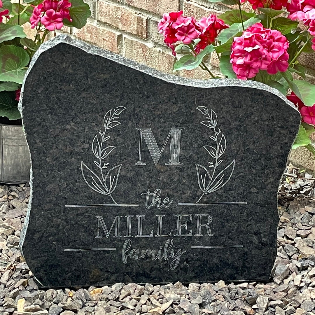 Custom Name Rock-engraved Rock-custom Garden Stone-house Number-yard ...