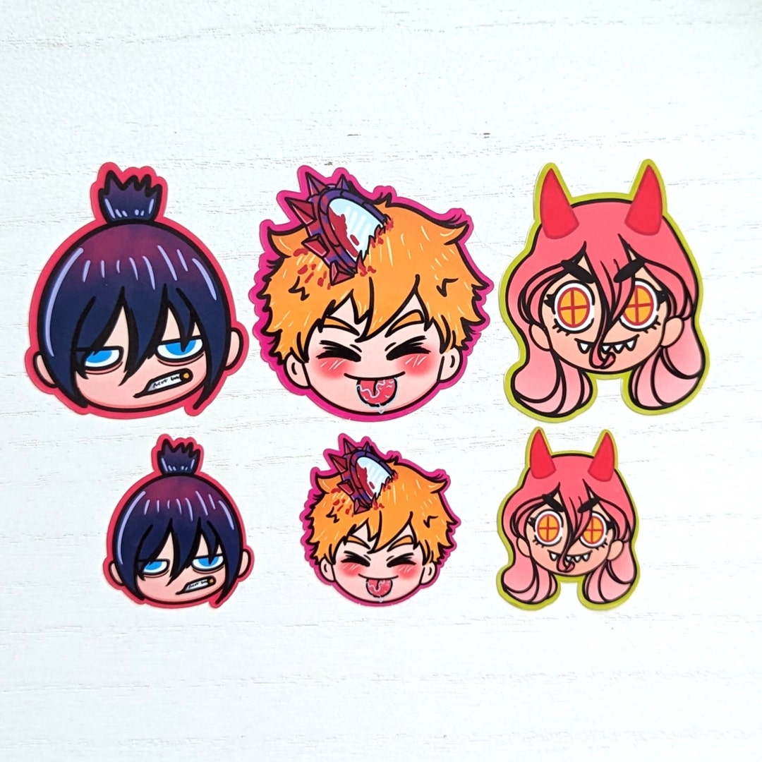CSM Fanart Chibi Stickers Anime Stickers Manga Stickers - Etsy