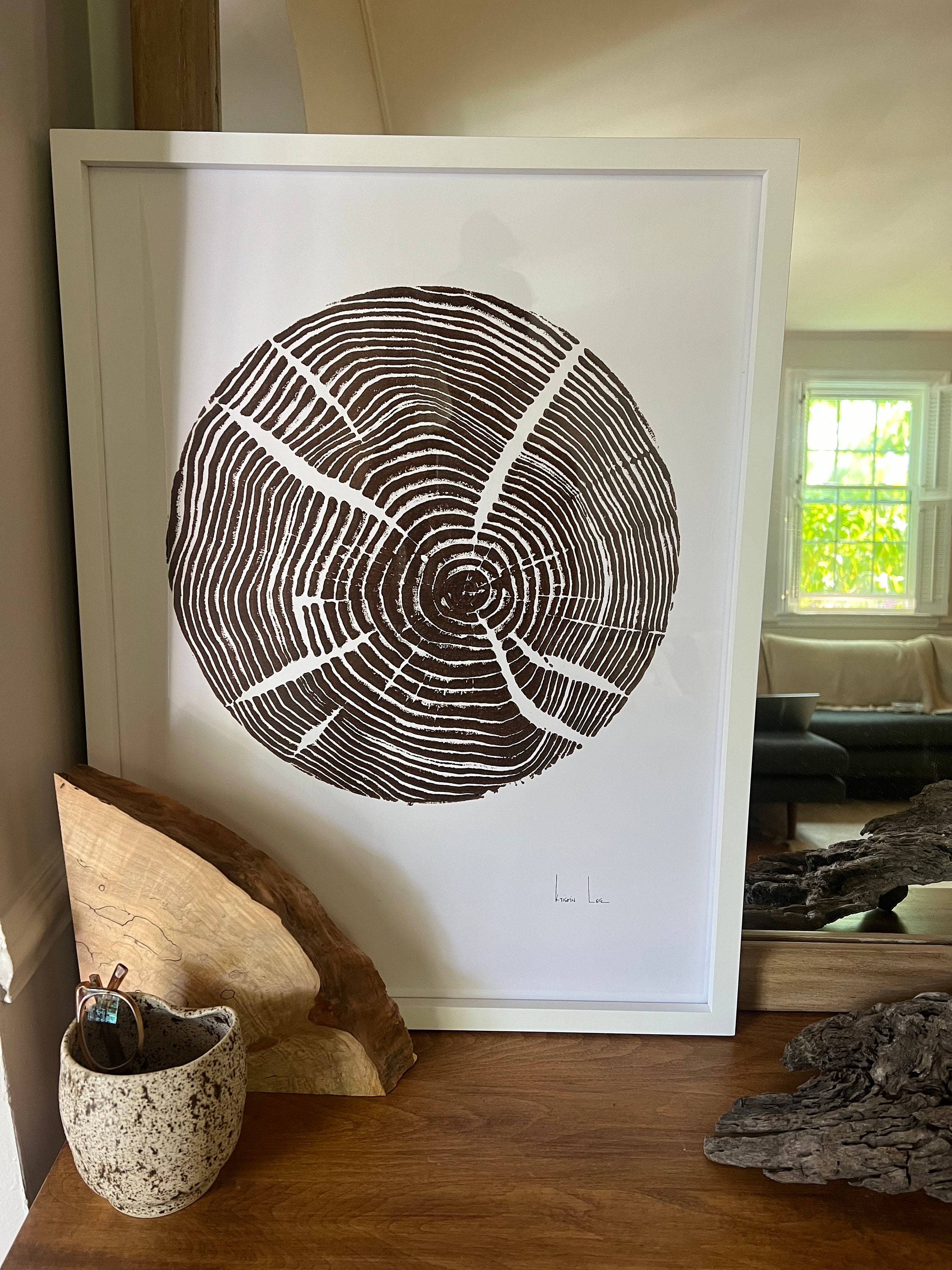 Ash, Handmade, Tree Ring Print, Wood Block Print, in High Quality ...