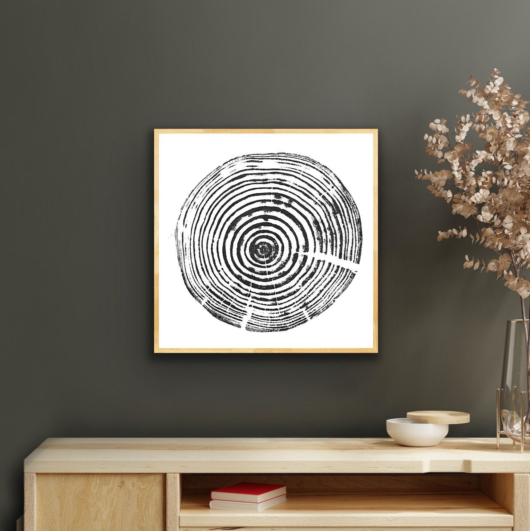 White Pine, Handmade, Tree Ring Print, Wood Block Print, in High ...