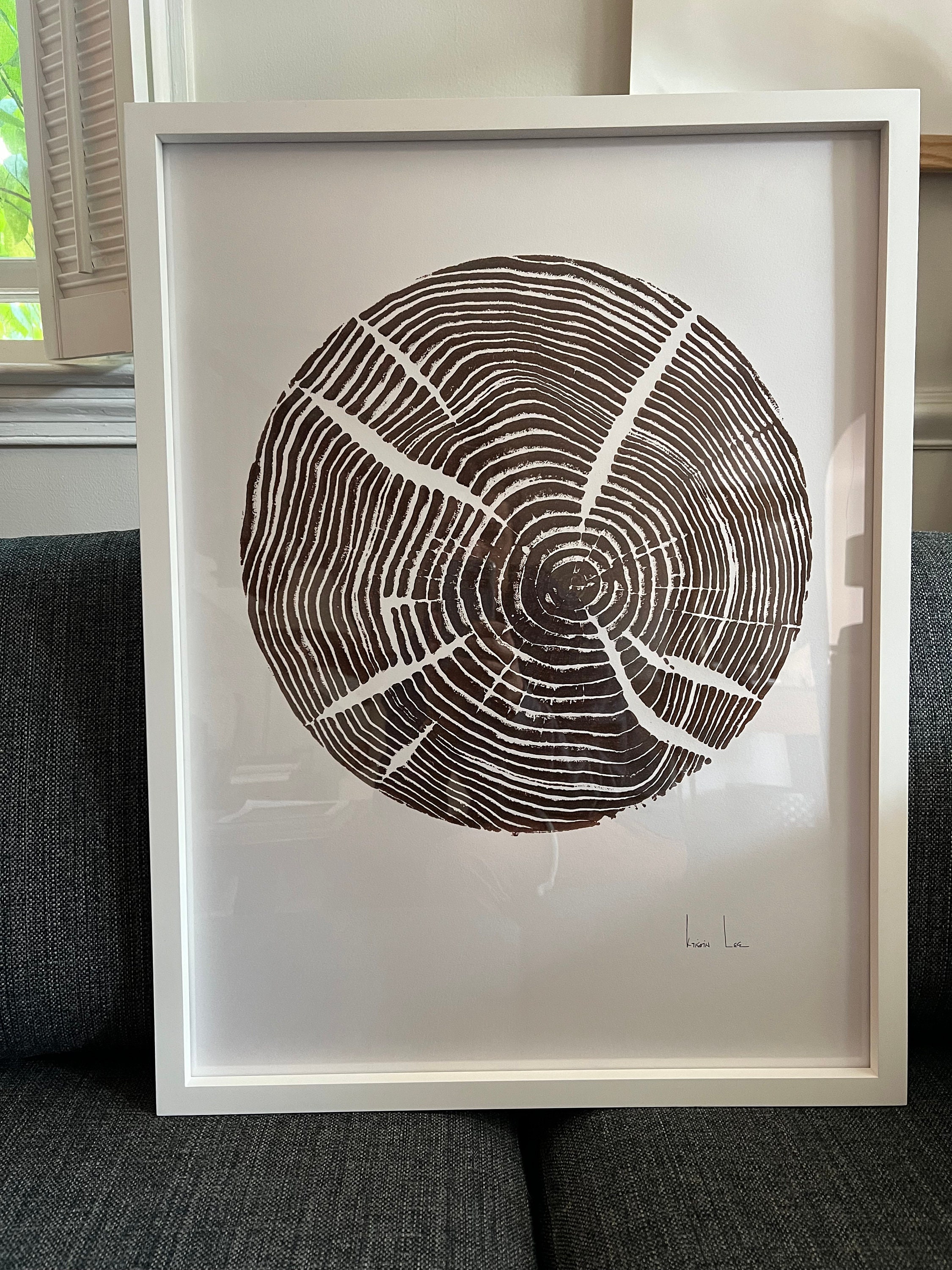 Ash, Handmade, Tree Ring Print, Wood Block Print, in High Quality ...