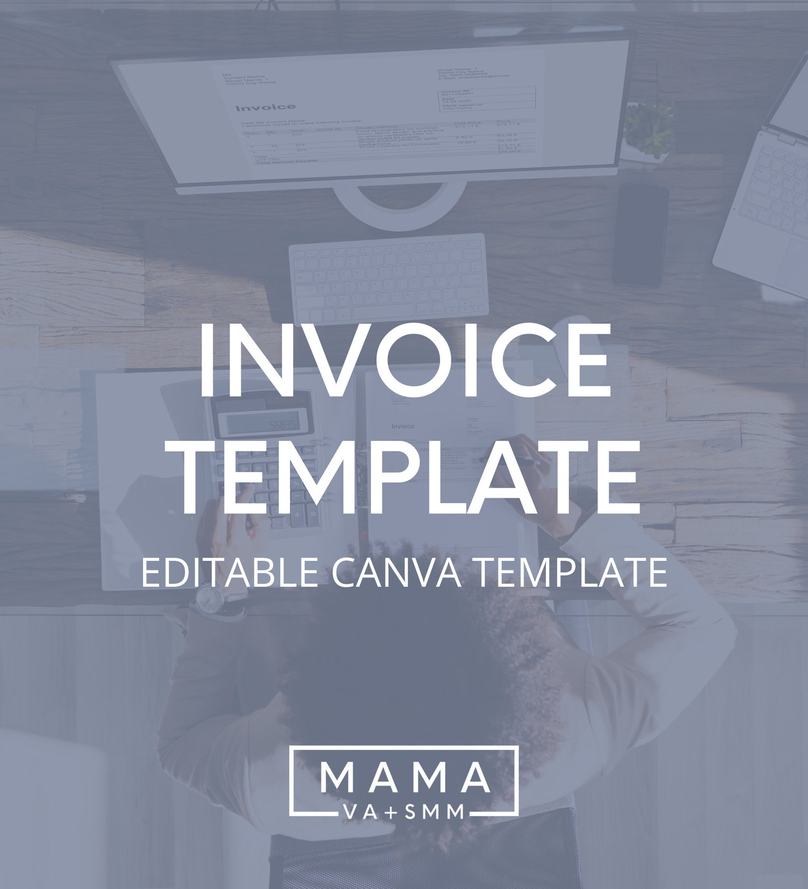 Editable Invoice Template for Virtual Assistants, Social Media Managers ...