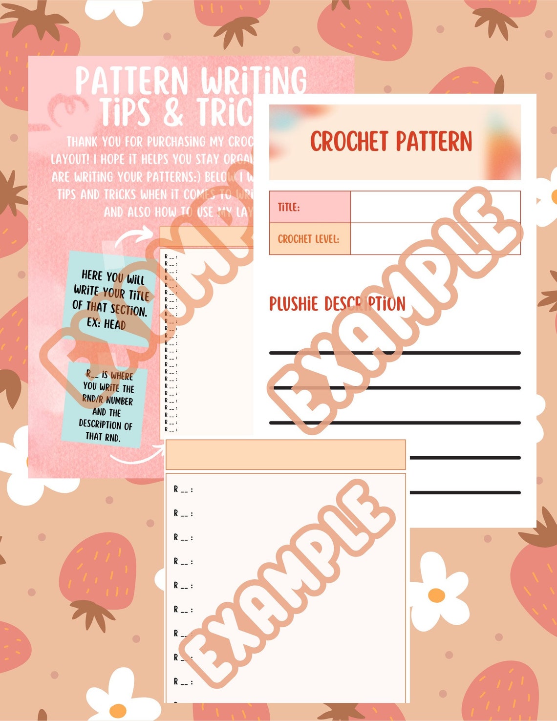 Crochet Pattern Layout PDF - Etsy