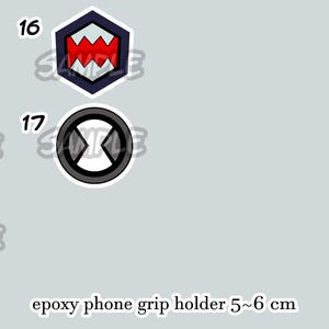 Clear Epoxy Phone Grip Round Ben 10 Omnitrix Phone Holder Smartphone ...