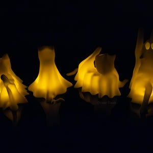 Ghost Cats With LED Tea Lights - Halloween Home Decor - Gifts for Cat ...
