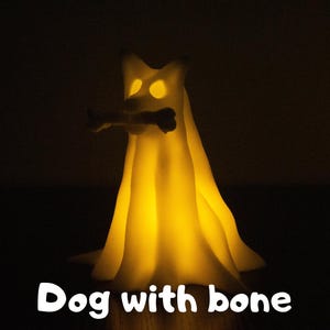 Ghost Dogs With LED Tea Lights - Halloween Home Decor - Gifts for Dog ...