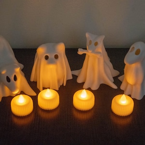 Ghost Dogs With LED Tea Lights - Halloween Home Decor - Gifts for Dog ...