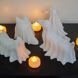 Ghost Dogs With LED Tea Lights - Halloween Home Decor - Gifts for Dog ...