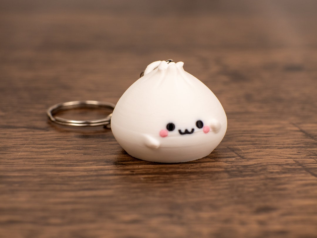 Kawaii Dim Sum Keychain - Cute Dumpling Accessory - Mini Bao Charm ...