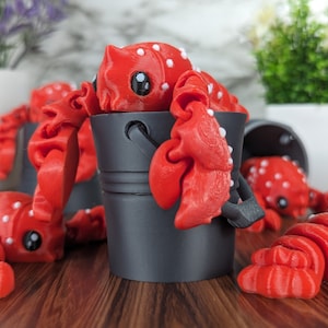 Lobster Fidget Toy With Bucket - Articulated 3D Print - Flexi Animal ...