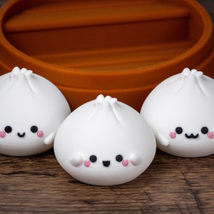 Kawaii Dim Sum Decor - Cute Dumpling Gift - Mini Bao Figurines - Asian ...