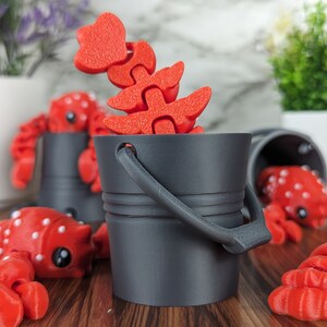 Lobster Fidget Toy With Bucket - Articulated 3D Print - Flexi Animal ...