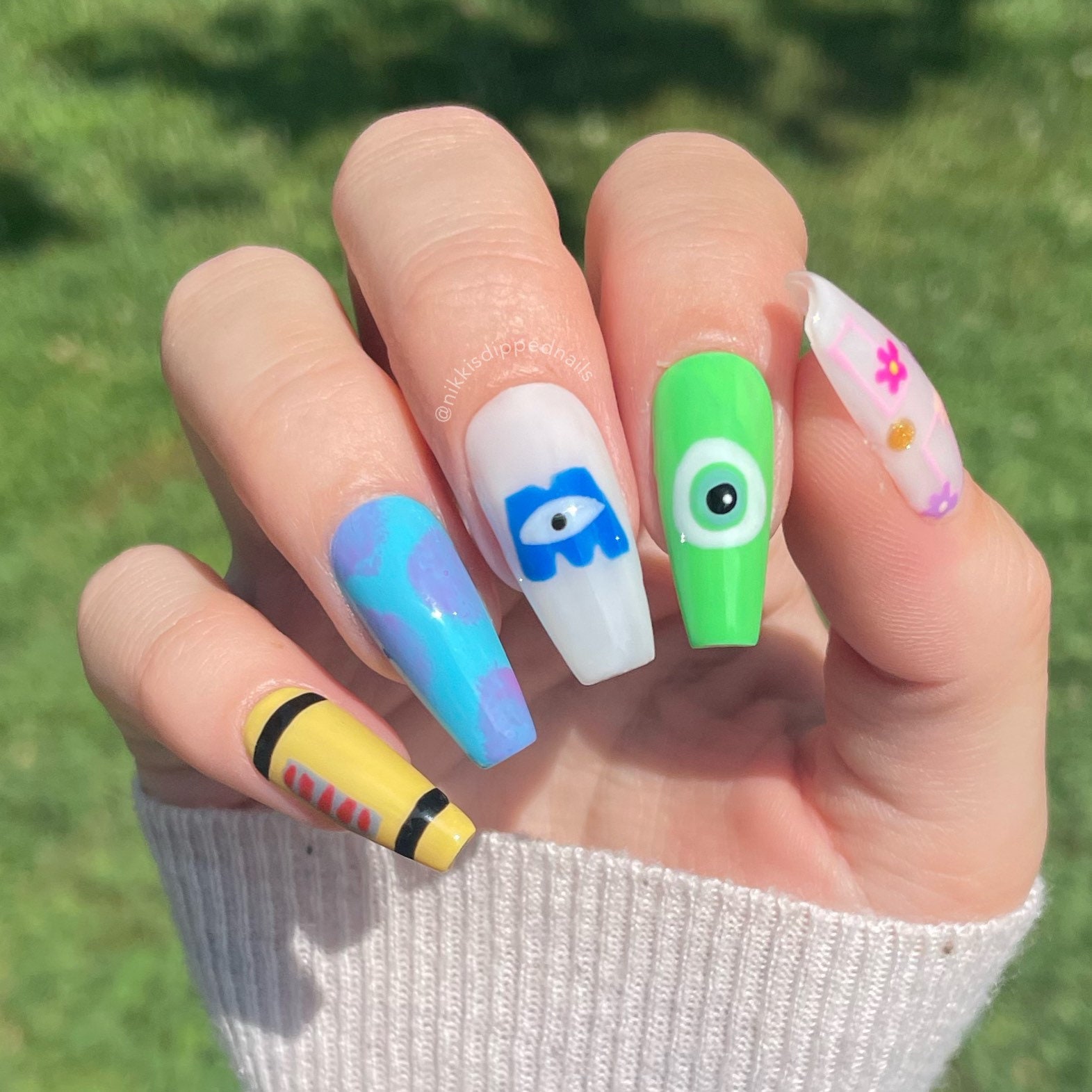 Monsters Inc Nail Designs