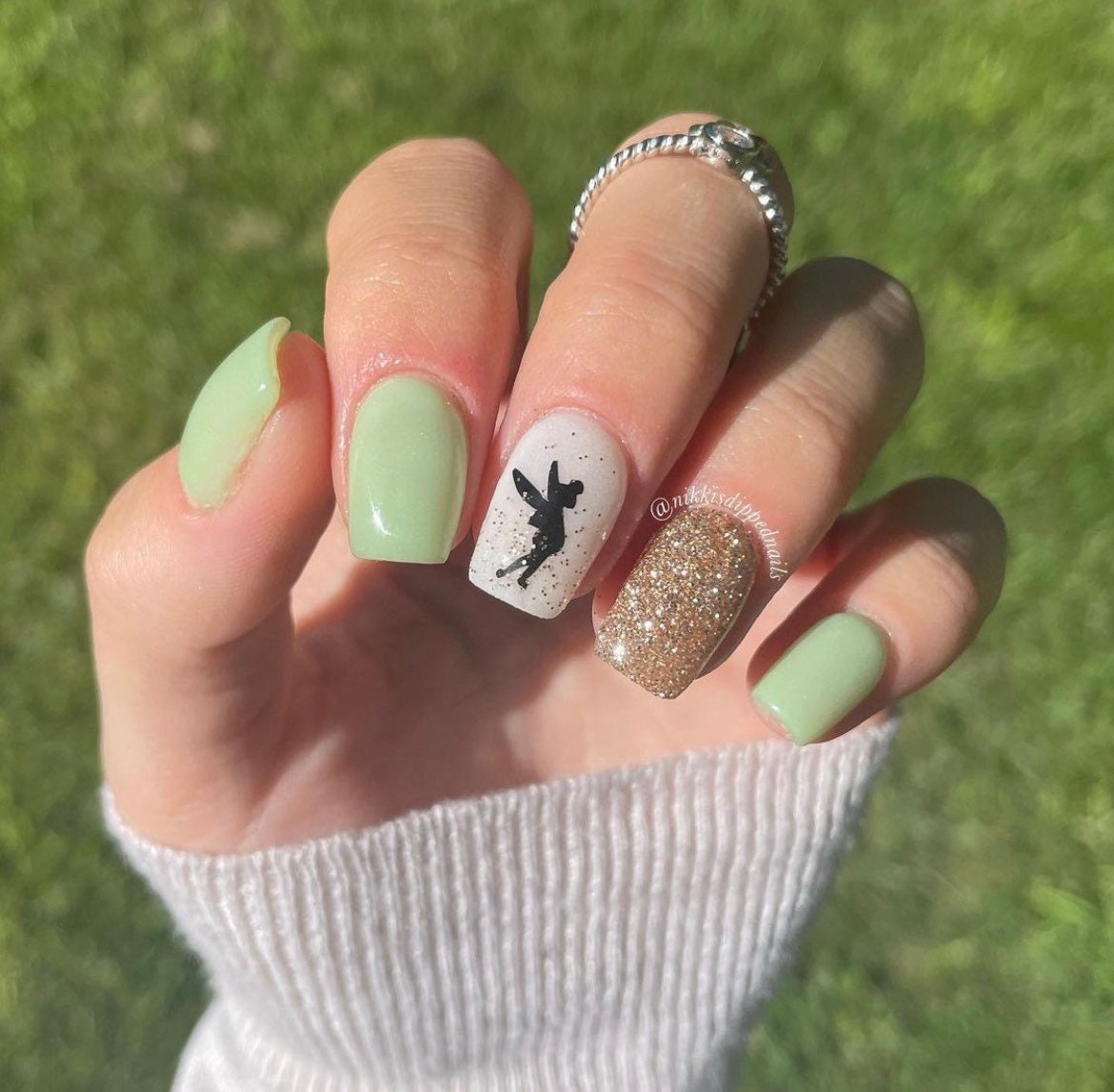 Tinkerbell Inspired Nails