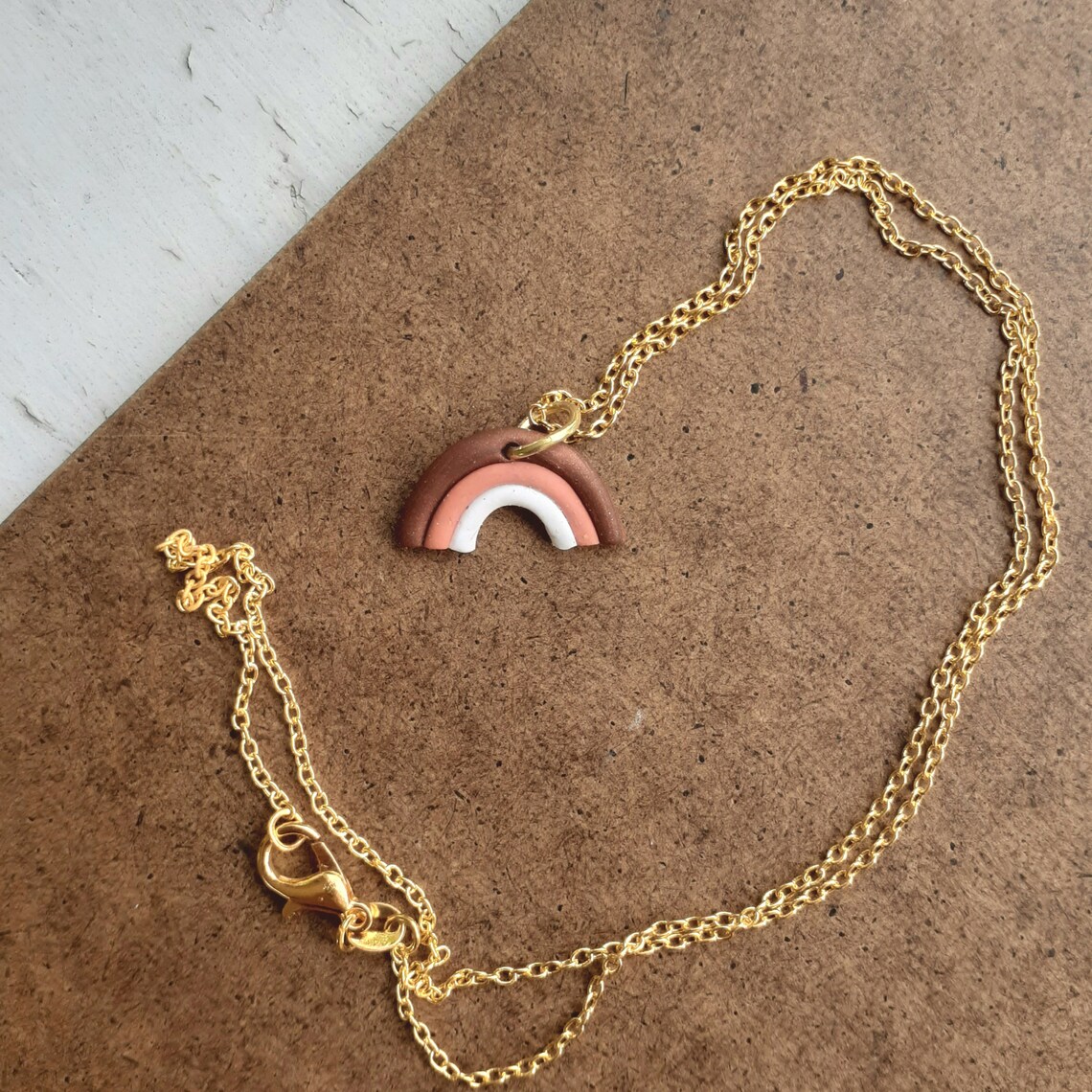 Boho Rainbow Cute Necklace - Etsy